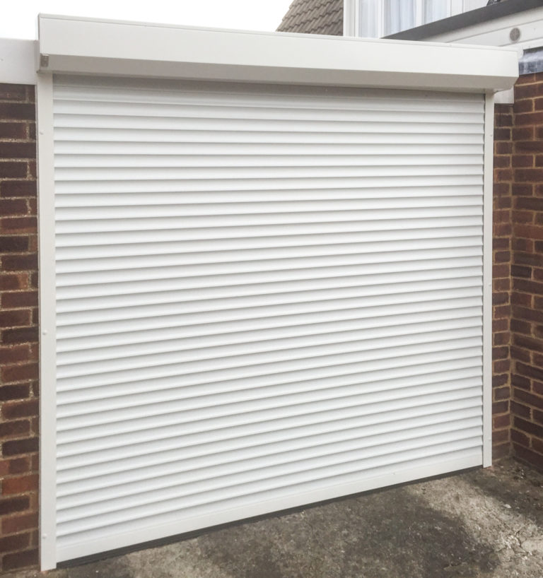An SWS SeceuroGlide Roller Garage Door Finished In White - Access ...